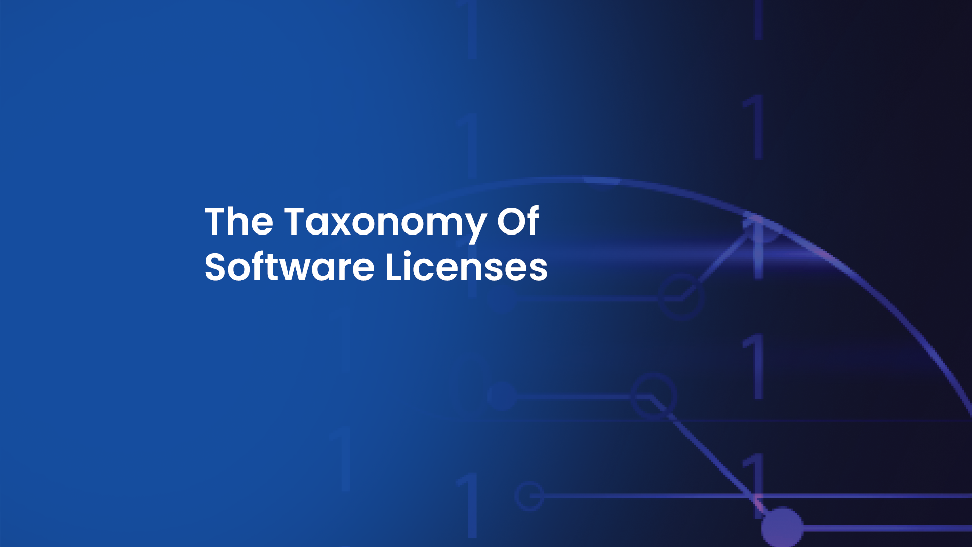 The Taxonomy Of Software Licenses